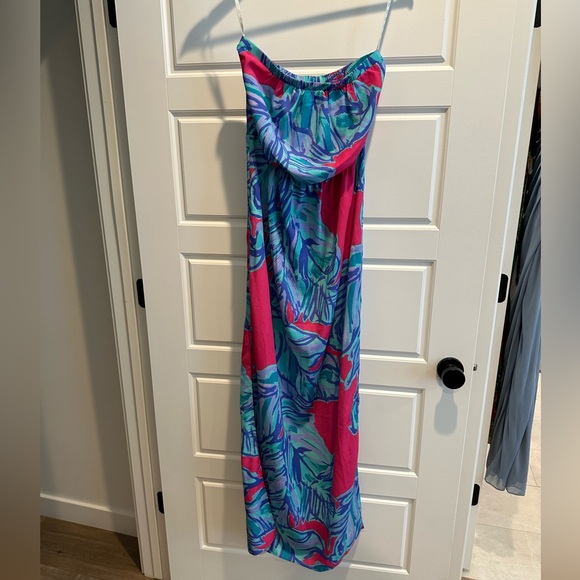 Lilly Pulitzer | Dresses | Lilly Pulitzer Emmett Strapless Maxi Dress ...